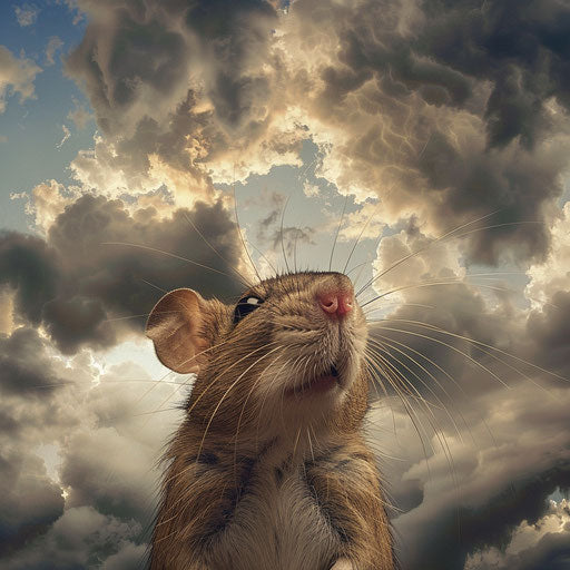 Brown rat against a dramatic sky in the style of Tim Flach – IMAGELLA