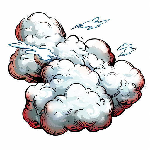 Playful and cartoonish cloud, bold and simple tattoo design – IMAGELLA