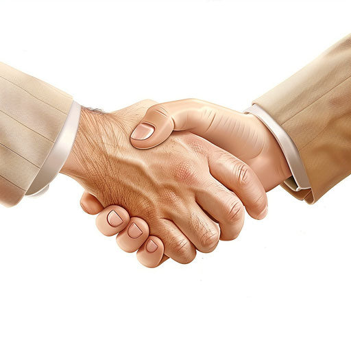 Photo realistic handshake clipart on flat white background – IMAGELLA