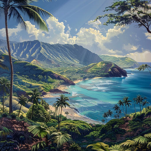 Majestic view of Hanauma Bay with mountain backdrop – IMAGELLA