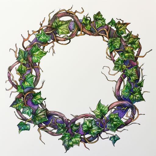 Colorful Roman vine wreath on white background – IMAGELLA