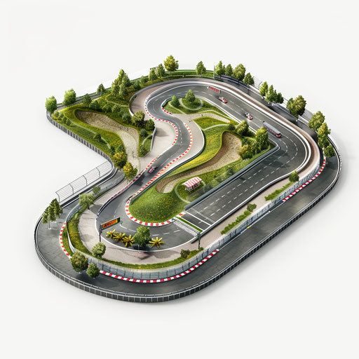 Realistic race track illustration on white background – IMAGELLA