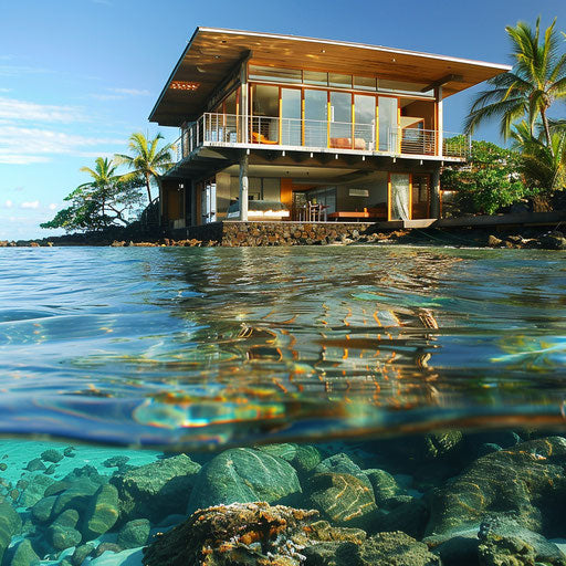 Secluded beach house with crystal clear water – IMAGELLA