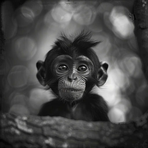 Adorable monkey with calm forest backdrop – IMAGELLA