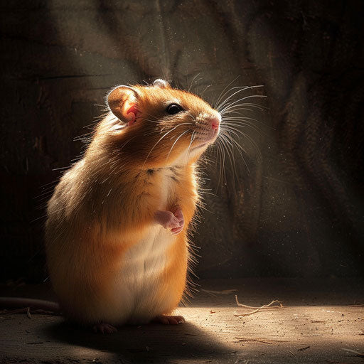 Syrian hamster in a dramatic light and shadow composition – IMAGELLA