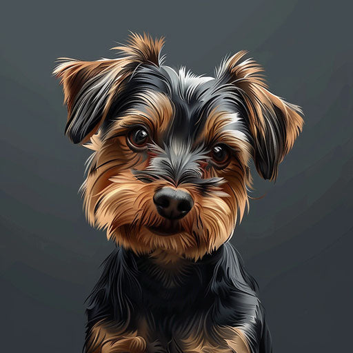 Realistic cartoon dog on light grey background – IMAGELLA