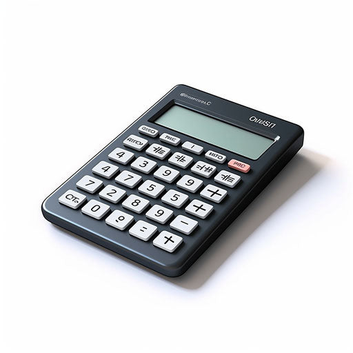 Minimalist calculator illustration on white background – IMAGELLA