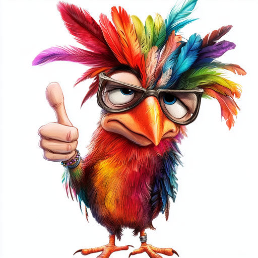 Humorous caricature of a quill with human characteristics – IMAGELLA