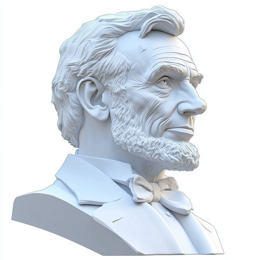 3D President's Day in photorealistic style with flat white background ...