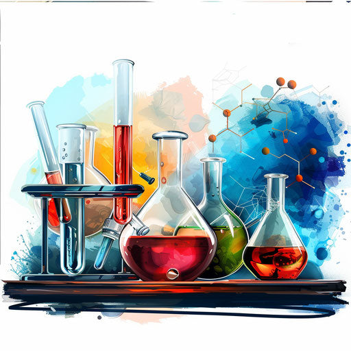 Realistic science illustration on flat random background – IMAGELLA