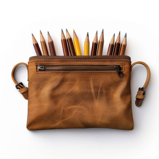 Realistic pencil case illustration on flat white background – IMAGELLA