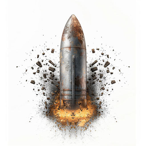 Realistic boom clipart on flat white background – IMAGELLA