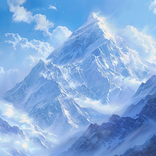 Everest with mist and fog in the valley – IMAGELLA