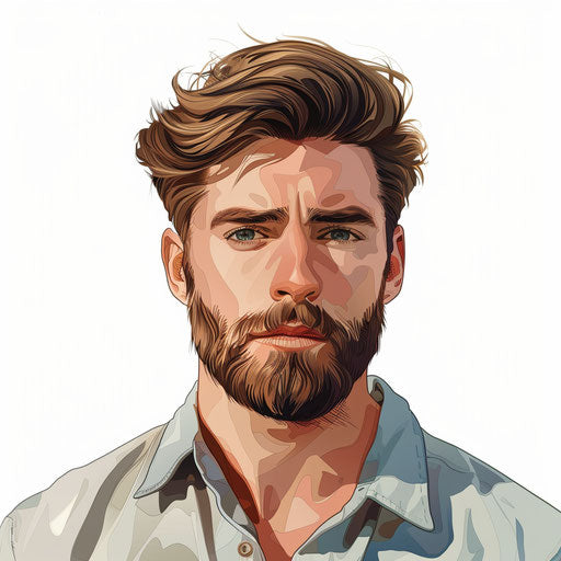 Man clipart in a realistic style on a flat white background – IMAGELLA