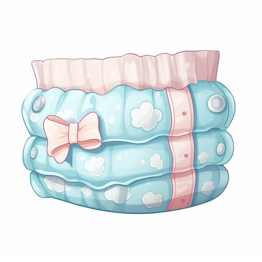 Illustration of diapers in Pastel Colors Art style – IMAGELLA