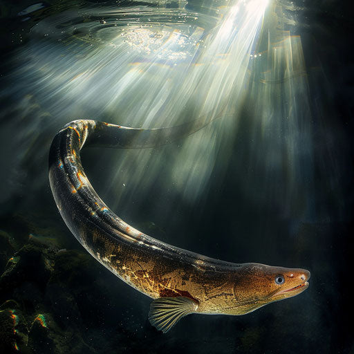 Electric eel illuminated by underwater sunlight – IMAGELLA
