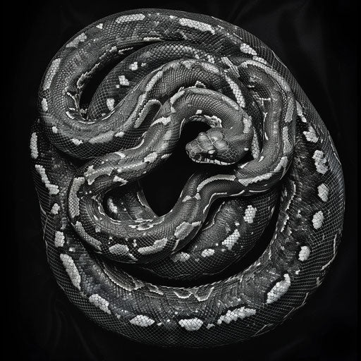 Python snake in defensive posture – IMAGELLA