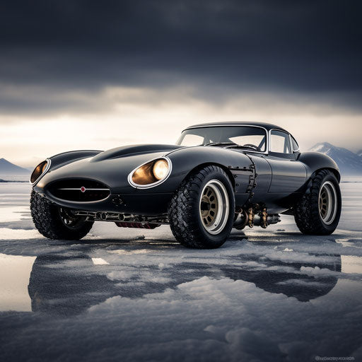 Jaguar e type car Fat tires – IMAGELLA