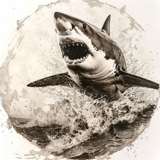 Shark tracking a scent trail in the water – IMAGELLA