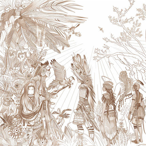 Ilustración detallada de la cultura y tradiciones aborígenes en el ...