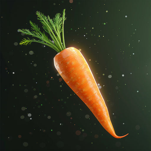 Photo-realistic style carrot clipart with flat random background ...