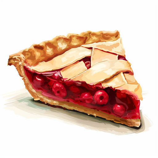 Realistic pie clipart with flat white background, dynamic colors – IMAGELLA