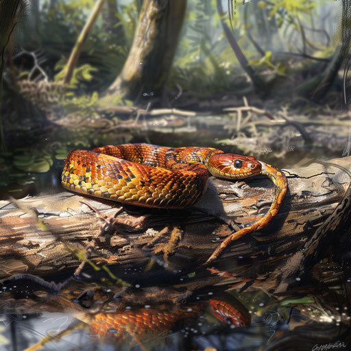 Corn snake sunbathing on a log – IMAGELLA