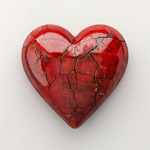 Realistic heart outline on flat white background – IMAGELLA