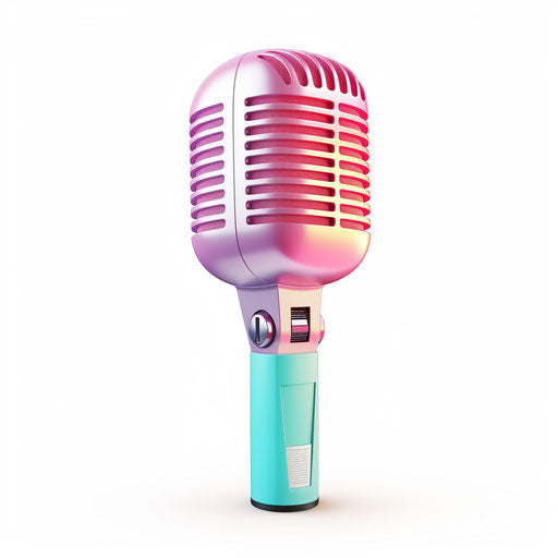 Microphone illustration in Pastel Colors Art style on white background ...