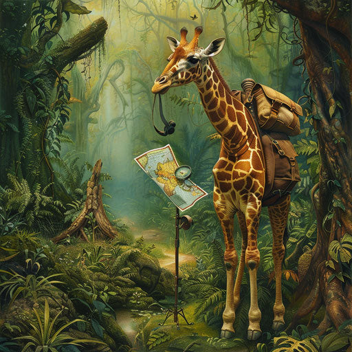 Giraffe explorer navigating Amazon rainforest – IMAGELLA