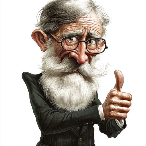 Caricatura humorística de un clipart de Alfred Russel Wallace – IMAGELLA