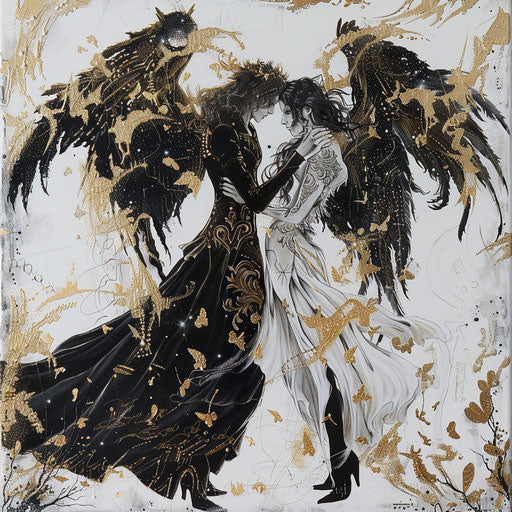 Gothic angel and demon in an eternal dance – IMAGELLA