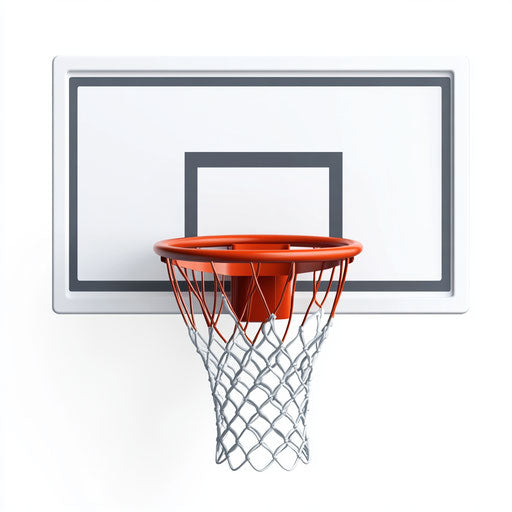 3D Mini Basketball Hoop on flat white background – IMAGELLA