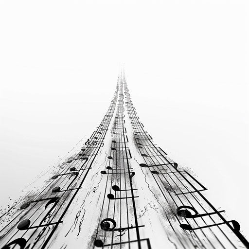 Music notes path towards the horizon – IMAGELLA