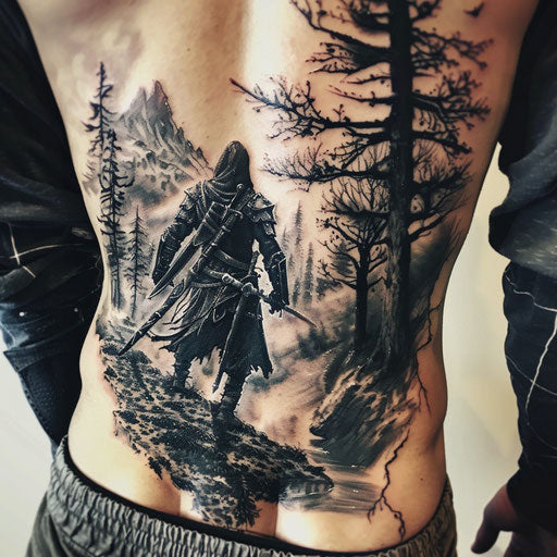 Men's rib tattoos, medieval fantasy, Peter Jackson style – IMAGELLA