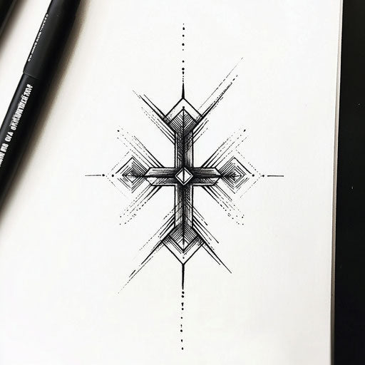 Basic black ink cross for simple tattoo designs for men – IMAGELLA