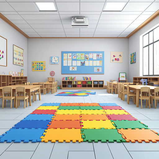 3D Classroom Floor Mats on realistic white background – IMAGELLA