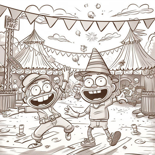 Animated carnival with Butch Hartman style characters – IMAGELLA