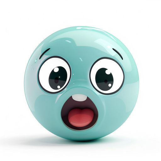 Adorable surprised or amused blue sphere emoji – IMAGELLA