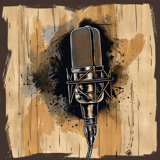 Hand-drawn podcast logo with rustic background and artistic elements ...