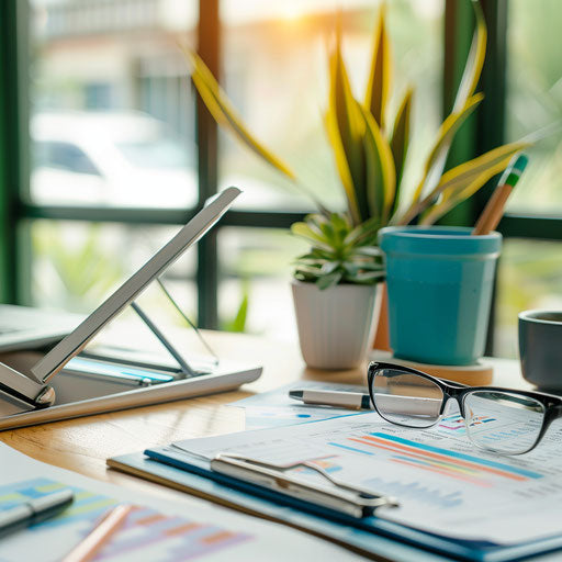 Bright and organized financial planner's office – IMAGELLA