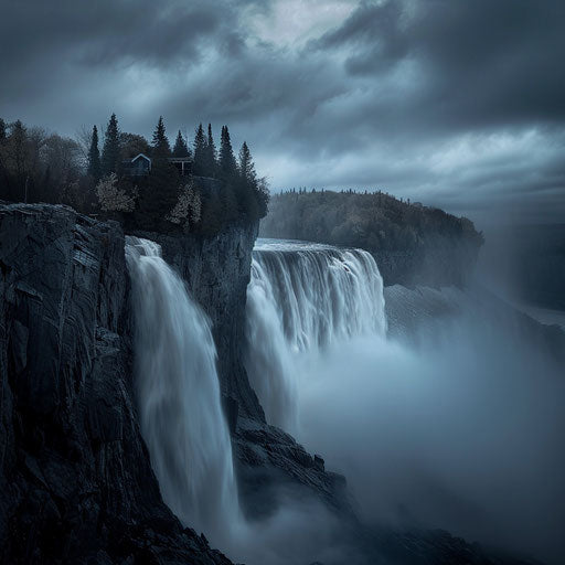 Montmorency Falls, Quebec, moody and overcast – IMAGELLA