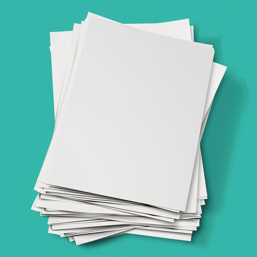 Realistic document clipart on flat turquoise background – IMAGELLA