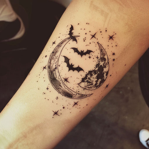 Mystical moon phases tattoo with a Halloween twist – IMAGELLA
