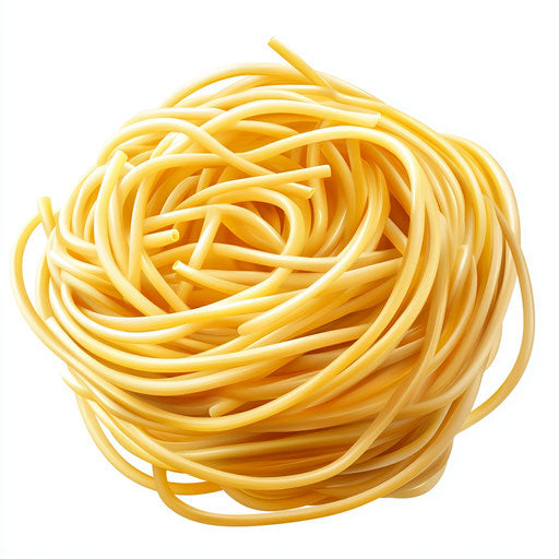 3D spaghetti in photorealistic style flat white background – IMAGELLA