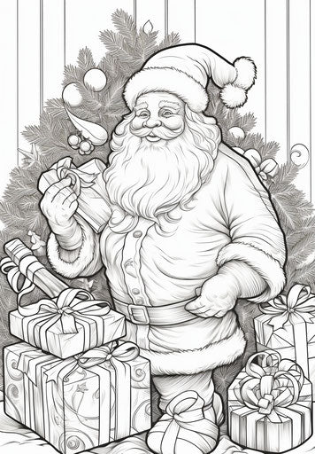 Printable Christmas coloring pages, Ed Roth style, detailed ...