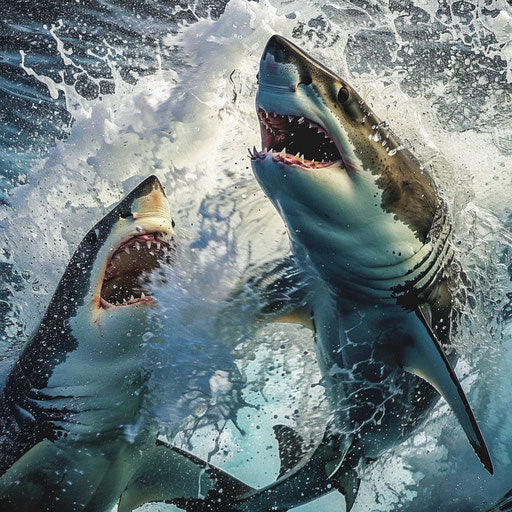 Shark capturing prey, energetic action – IMAGELLA