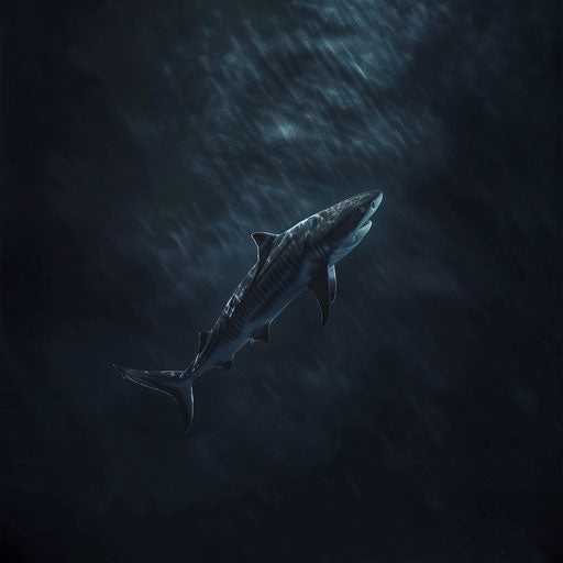 Tiger shark sliding effortlessly in the twilight zone – IMAGELLA