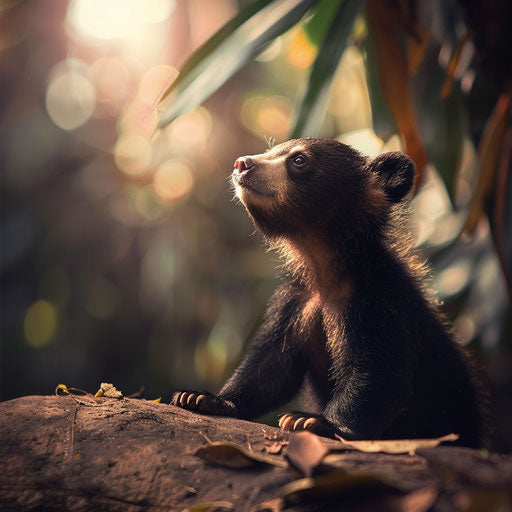 Curious sun bear cub exploring – IMAGELLA
