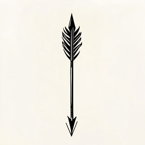 Minimalist flat tattoo sketch of a simple arrow design – IMAGELLA